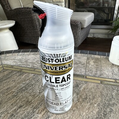 12oz Rust-Oleum 302151 Dead Flat Clear Universal All Surface Spray ...