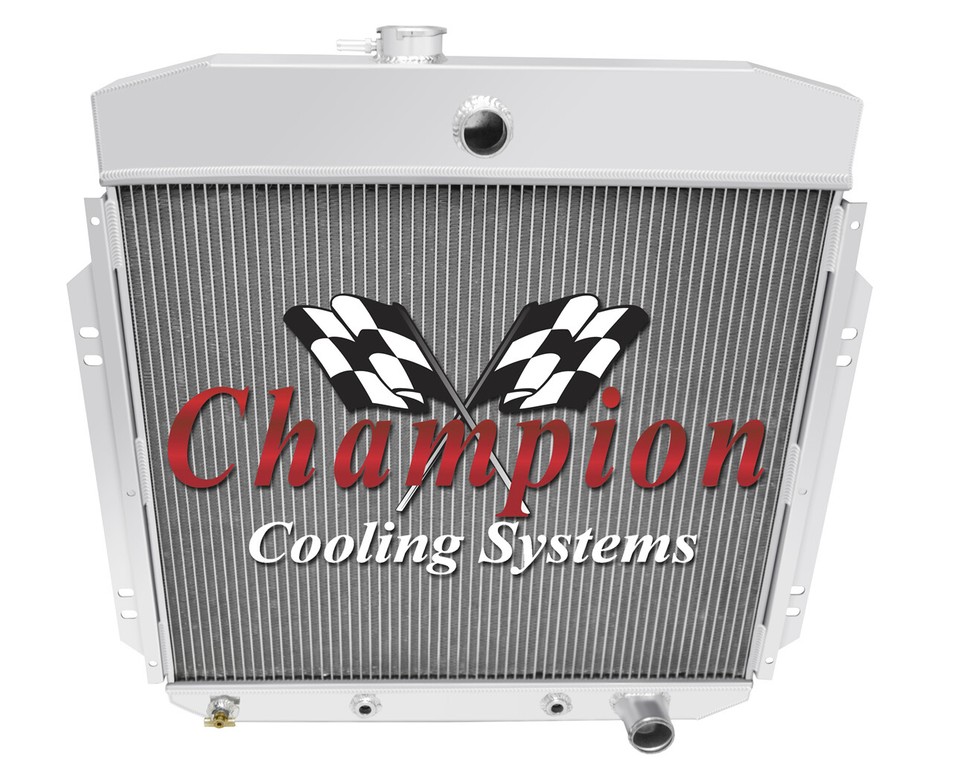 4 Row DR Champion Radiator W/ 16" Fan for 1957 - 1960 Ford F-100 Chevy ...