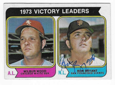 RON BRYANT 1974 TOPPS AUTOGRAPHED SIGNED # 205 SAN FRANCISCO GIANTS | eBay