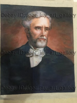 Jefferson Davis Color Confederate States of America President South CSA ...