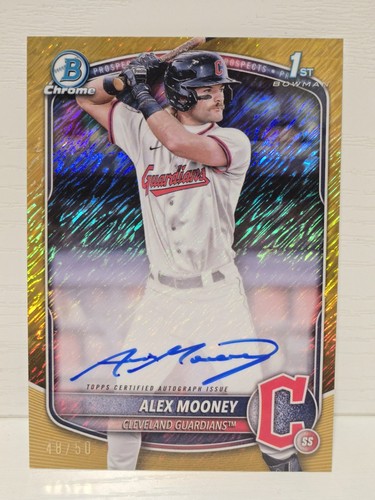 2025 Bowman Baseball #CPA-AM Alex Mooney 1st Bowman Chrome Auto Gold ...