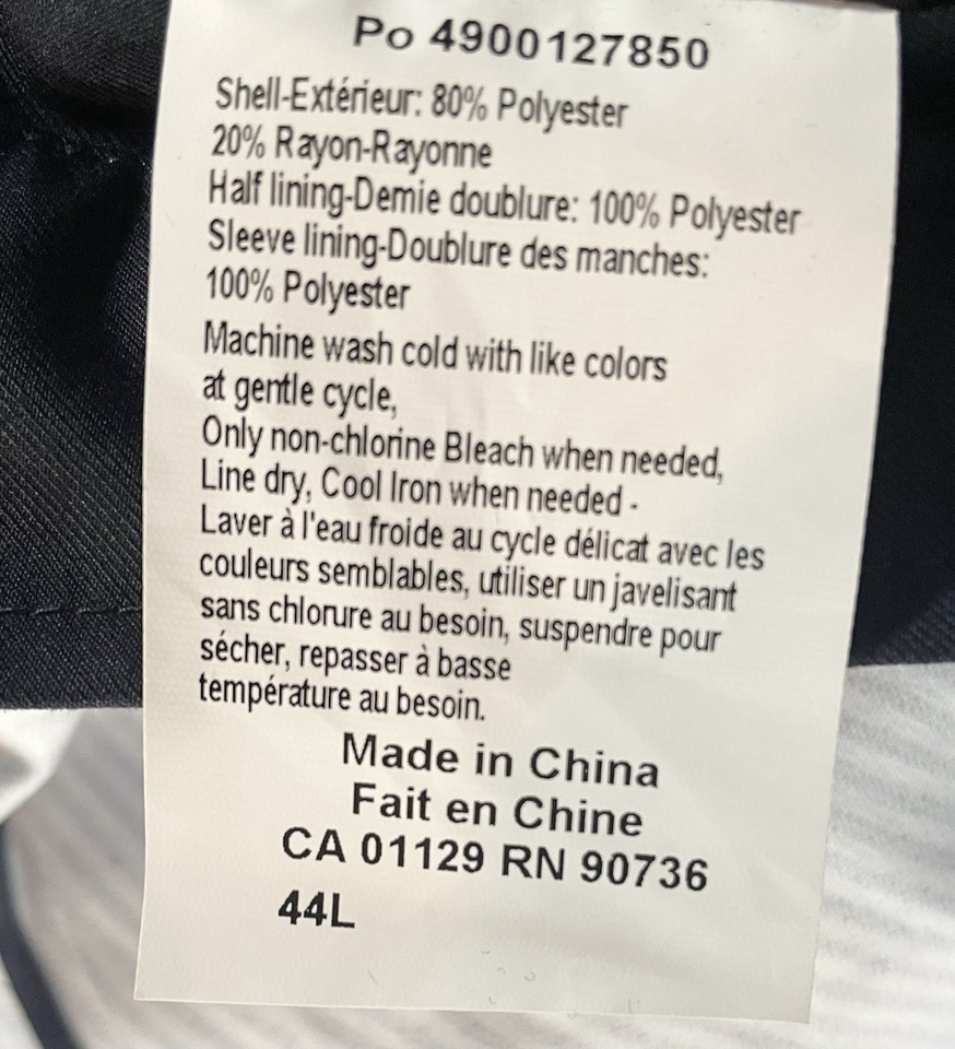 Ralph Lauren 44L Men’s Double-Breasted Navy Blue All-Weather Overcoat ...