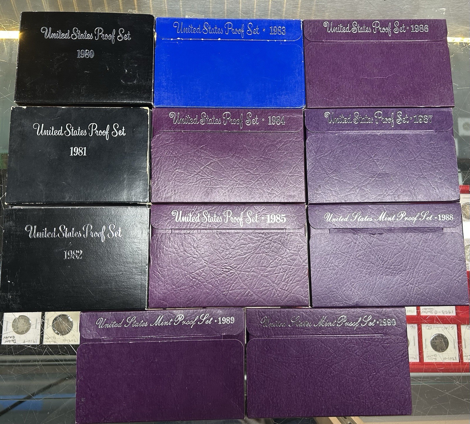 ESTATE LOT! Bulk Lot of U.S. Proof Set Run 1980-1990 ALL OGP/ 11 Sets ...