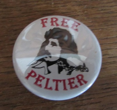 Free Peltier Pinback Button 1 ¾” Native American AIM Wounded Knee 1970 ...