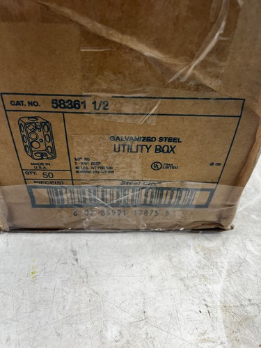 50 Pack Thomas & Betts Steel City 1-7/8"Deep x 4"L Utility Outlet Boxes ...