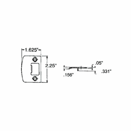 Baldwin Estate Images Latch Strike Plate Satin Nickel Privacy Passage ...