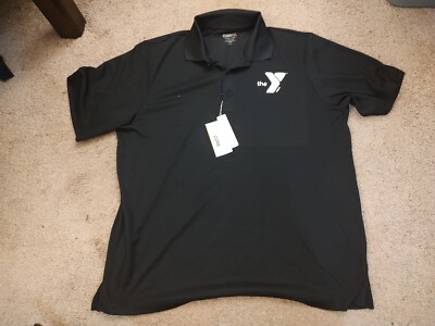 Core365 Black Polo Shirt YMCA Coach Edition Mens Size XL NWT | eBay