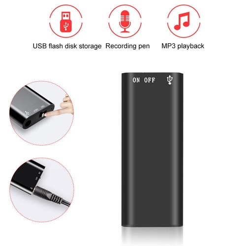 Mini Spy Audio Recorder Portable Voice Activated Listening Device MP3 8 ...