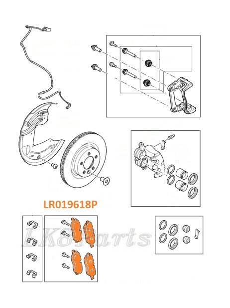 Range Rover Sport L322 LR3 LR4 Performance Kit Front Brake Pads ...