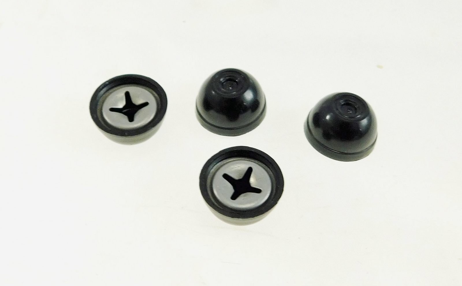 4 Pack .156(5/32") Black Palnut 2-Piece Decorative Push-On Caps ...