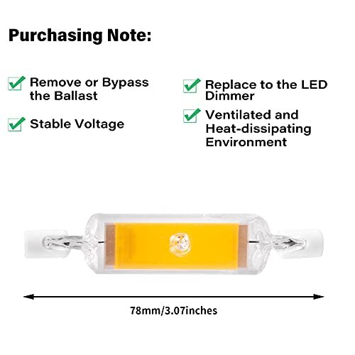 78mm 5w R7s Led Bulbs4 Pack 75w Halogen Equivalent 78mm R7s Led Jtype ...