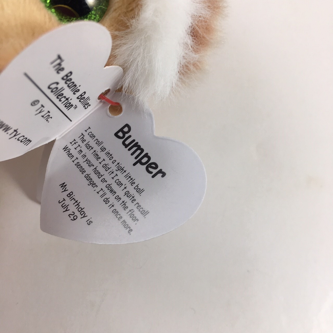 Ty Beanie Baby Bellies - BUMPER the Hedgehog (Plastic Key Clip 4 Inch ...