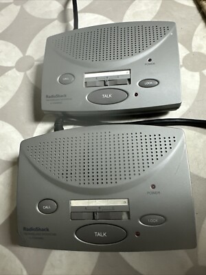 2 Radio Shack FM Wireless Intercom System Advance 3-Channel Station 43 ...