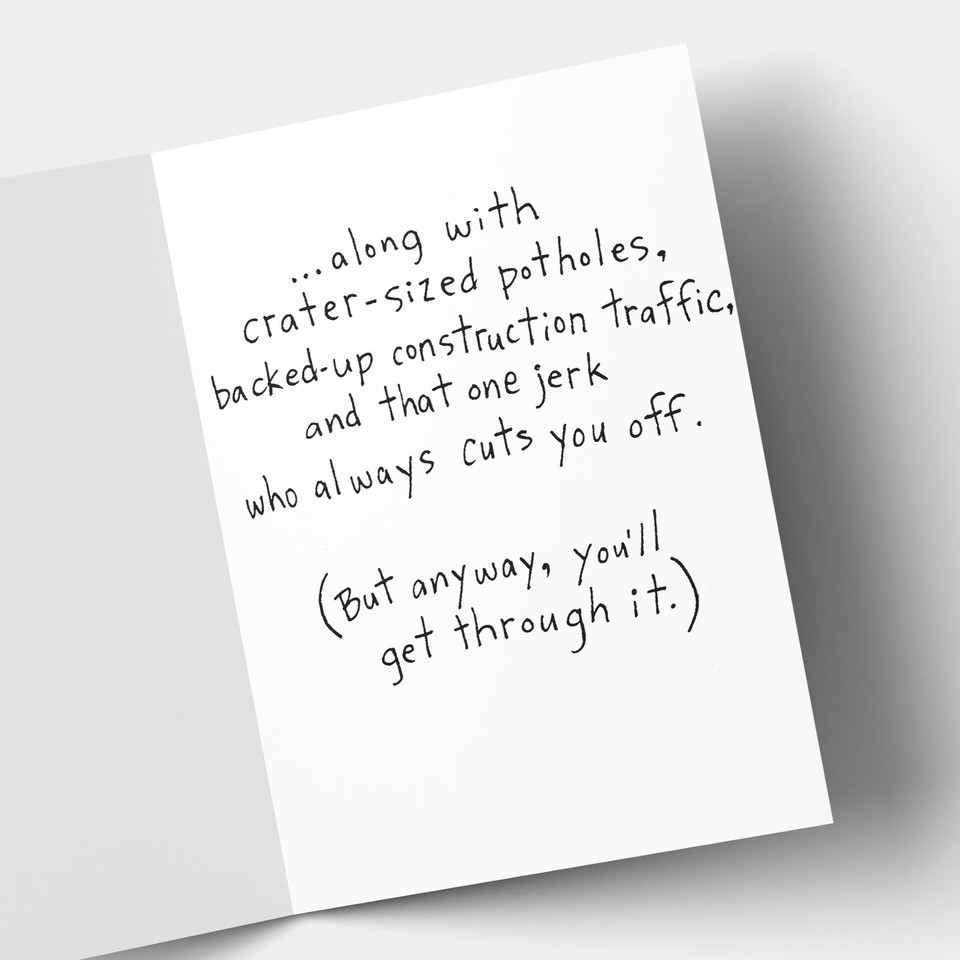 Funny SUPPORT Card by American Greetings FOR ANYONE Bumps in the Road ...