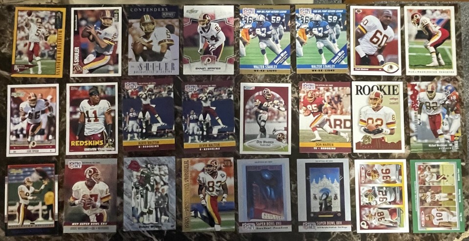 Huge Washington Redskins Vintage Football Card Lot - 196 Cards! | eBay