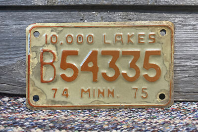 Minnesota License Plate Trailer 1974 1975 B54335 MN | eBay