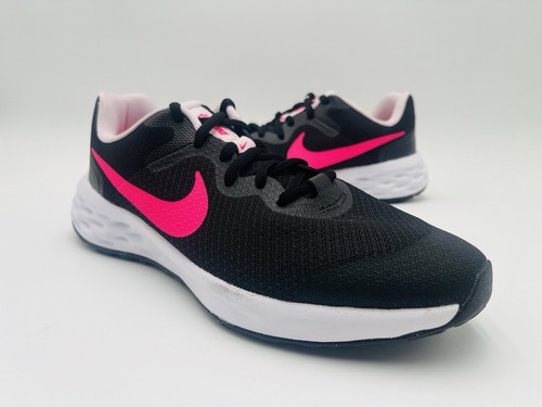 Nike Revolution 6 NN (GS) Black/Hyper Pink Girl's Sneakers-Size 7Y NB ...