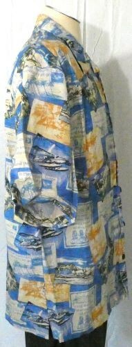 Jimmy Buffett's Margaritaville Blue XL SS Casual Shirt Silk | eBay