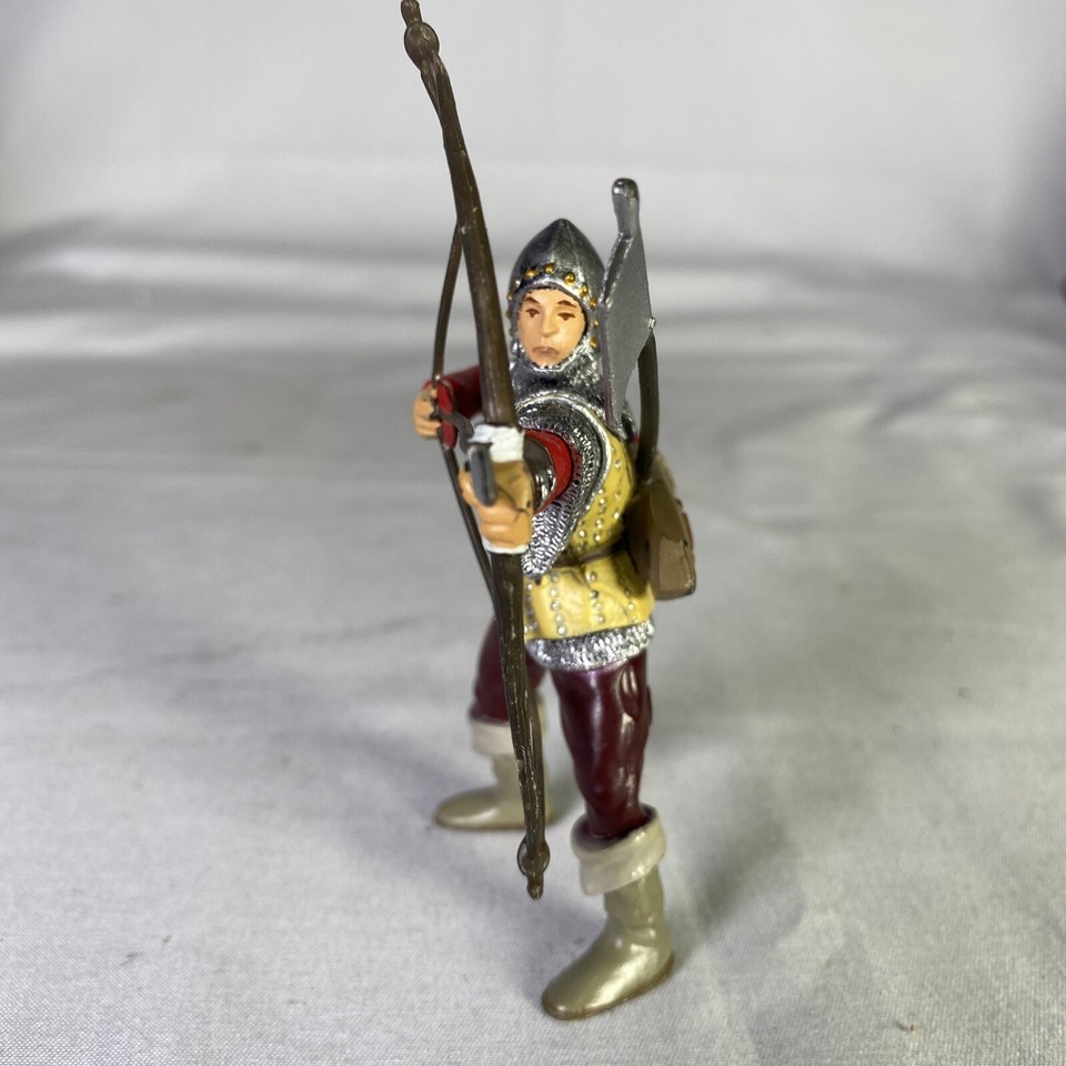 Papo Archer Medieval Knight 4" Figure Bow & Arrow Hunter W/Red Arrows ...