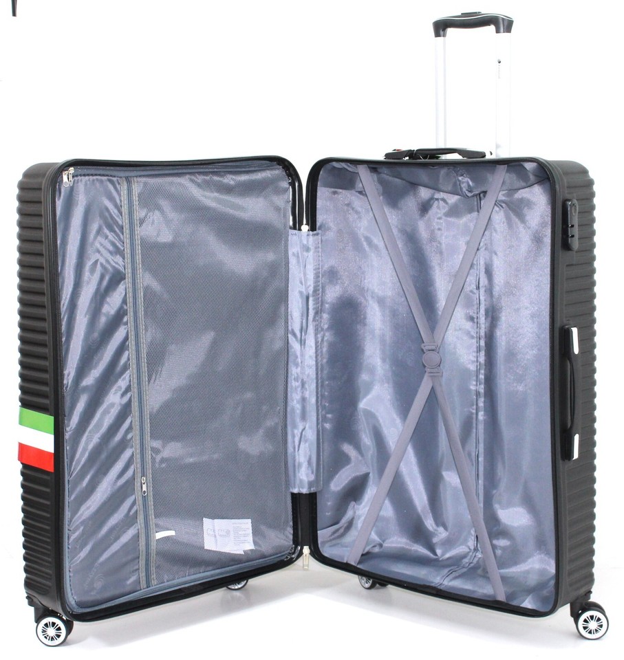 26" EXPANDABLE ABS Hard Shell Large Suitcase Spinner 4 Wheels Luggage ...