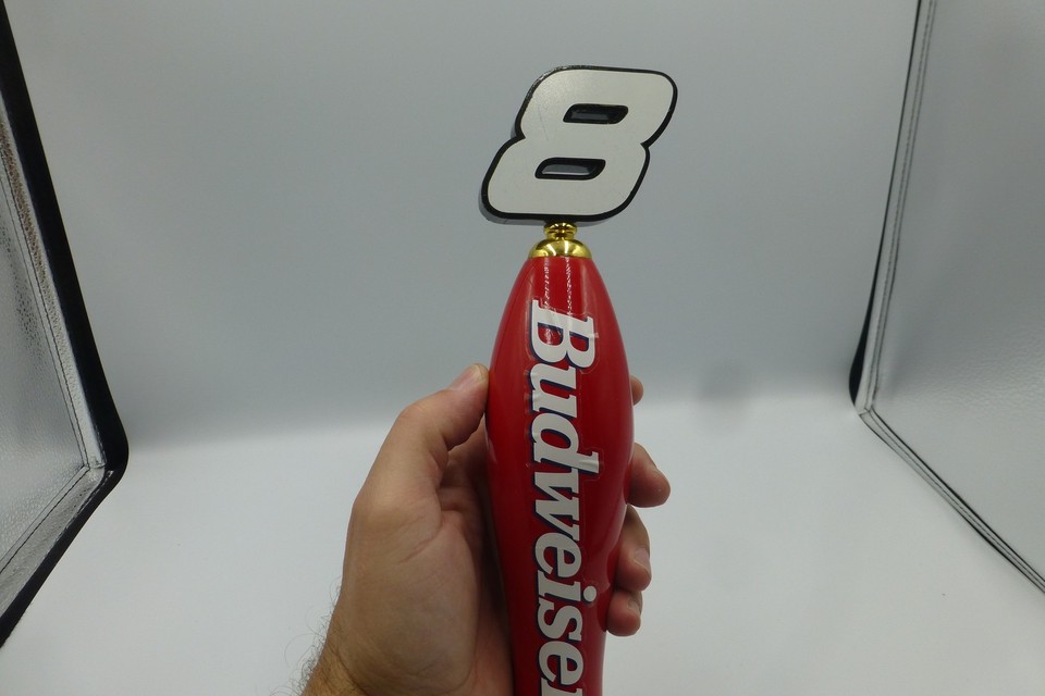 Budweiser Dale Earnhardt Jr #8 Beer Tap Handle NASCAR Racing Red 11" C9 ...