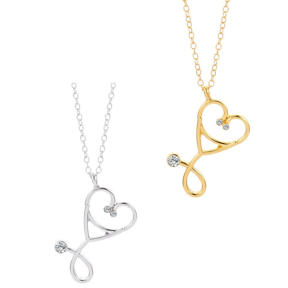 2 Pcs Jewellery Set Necklaces for Teen Girls Stethoscope Pendant | eBay ...