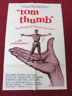 TOM THUMB - B FOLDED US ONE SHEET POSTER RUSS TAMBLYN ALAN YOUNG 1970 ...