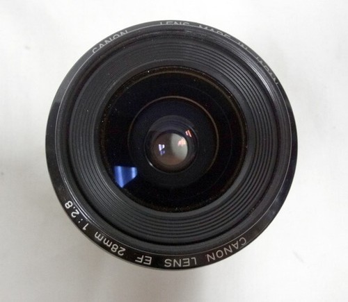 Canon EF 28mm Wide Angle Camera Lens 1:2.8 w/ Tiffen 52mm UV Protection ...