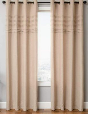 Softline Robin 84" H x 50" W Window Curtain Panel in Sand Color - 1 ...