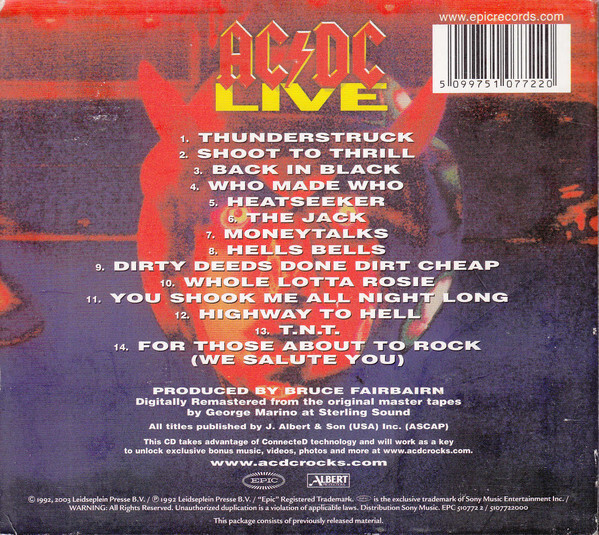 AC/DC - Live (CD, Album, Enh, RE, RM) | eBay