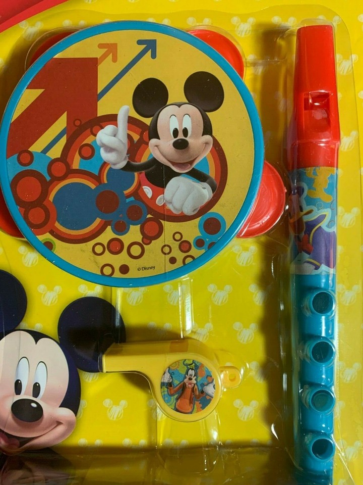 DISNEY MICKEY MOUSE CLUBHOUSE MUSICAL INSTRUMENTS NIP 3 PIECE SET KIDS ...