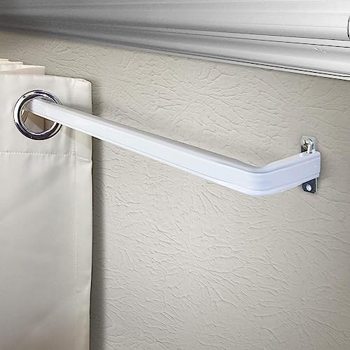 Blu-pier Tech Heavy Duty Single Rod,lock Seam Curtain Rod 28 To 48-Inc ...