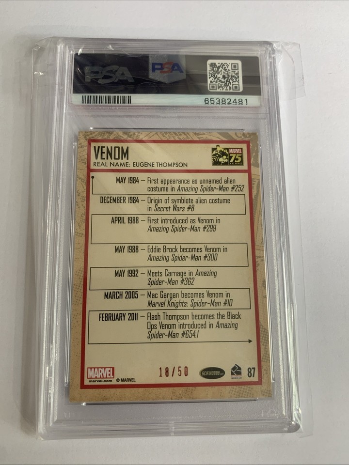 2014 Rittenhouse Marvel Universe 75th Anniversary Ruby #87 Venom 18/50 ...