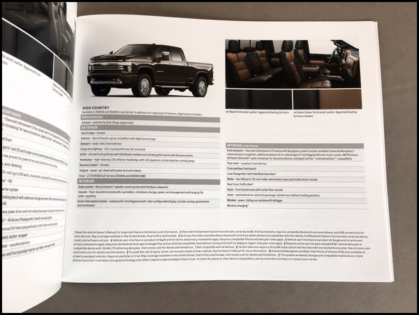 2020 Chevrolet Silverado HD Truck 58-page Original Sales Brochure ...