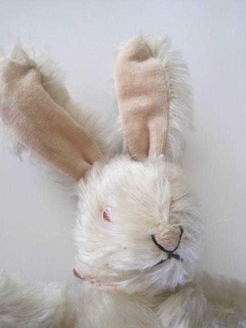 STEIFF PLUSH Animal Antique Bunny Rabbit Gray Fur Jointed 13" | eBay