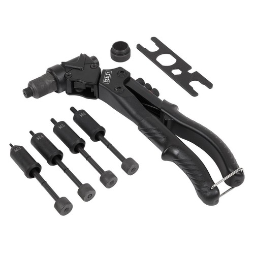 Sealey Swivel Head 2 in 1 Riveter And Rivet Nut Tool Kit Four Sizes ...