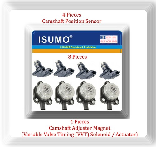 8 Pieces Camshaft Position Sensor & Camshaft Adjuster Magnet Fits ...