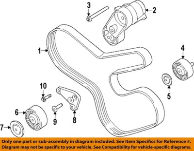 BMW OEM 10-20 328i GT xDrive Cooling Belts Pulleys-Belt Tensioner ...