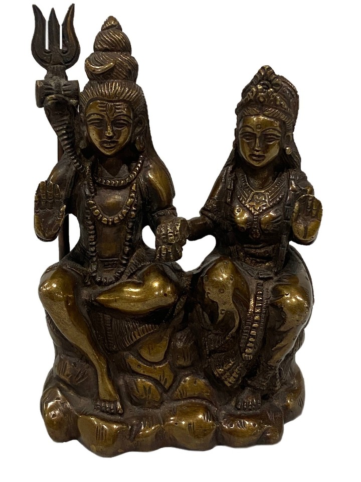 Metal Shiv Statue | Shiv Idol Parvati Figurine Mahadev Idol For Home ...