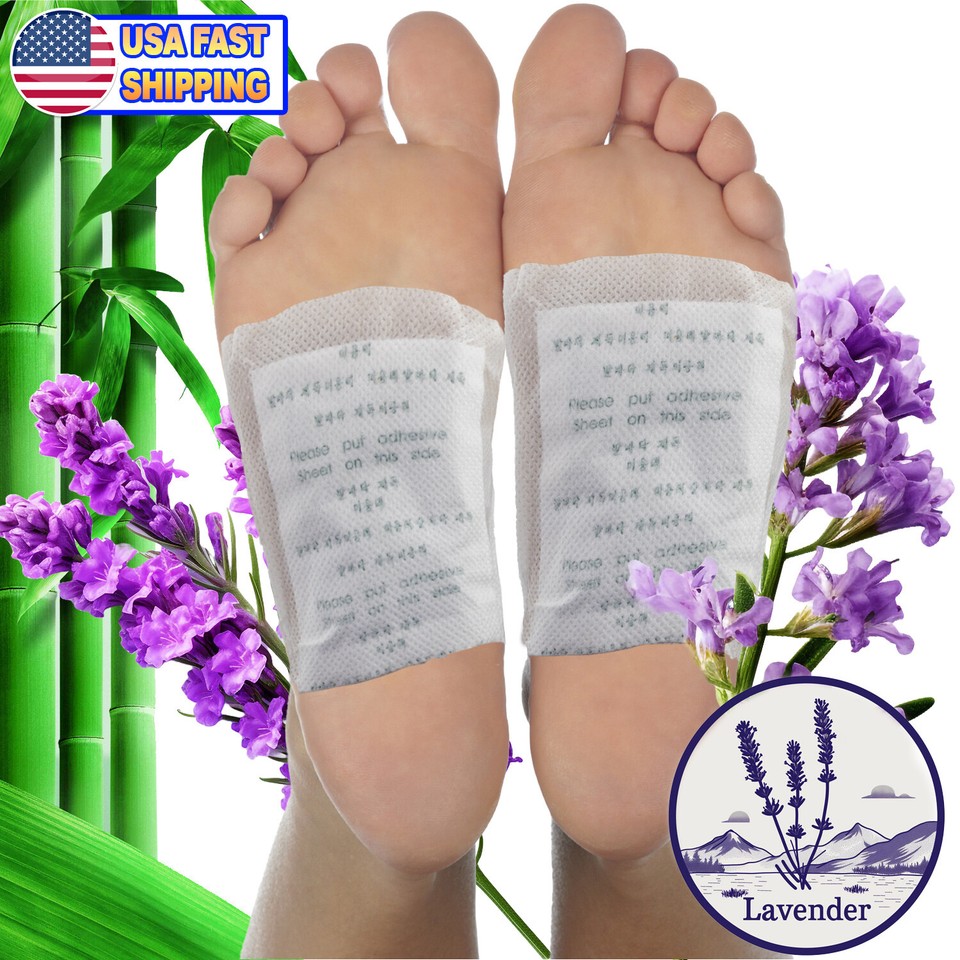 Japanese Foot Cleanse Detox Pads Natural Organic Feet Relief Health ...