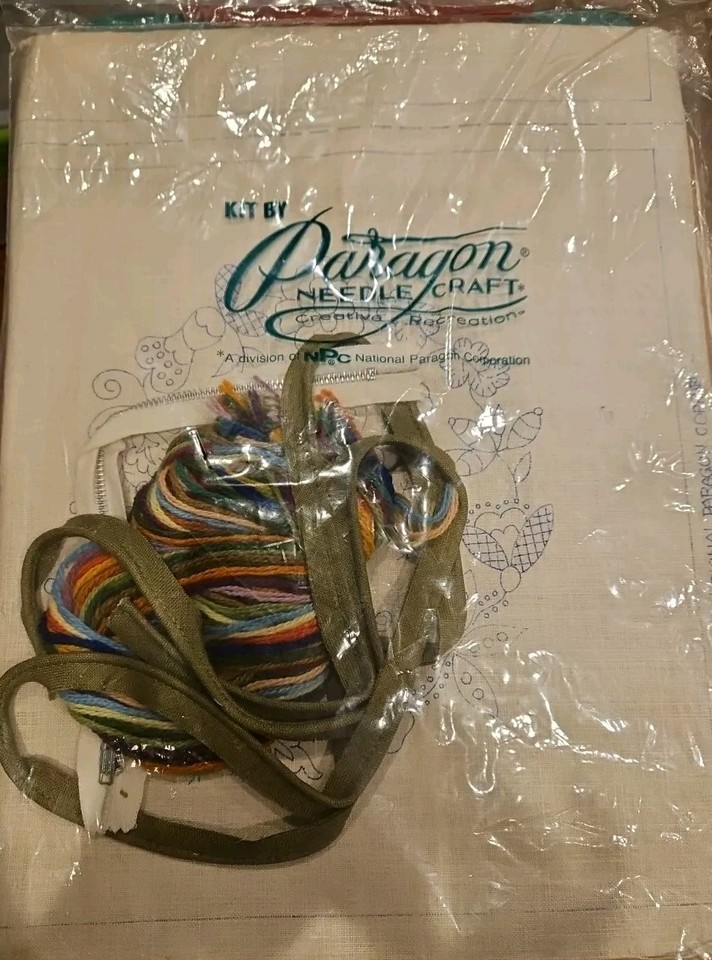 Vtg 1973 Paragon Creative Crewel Stichery Pillow Kit 12x12 0861 | eBay