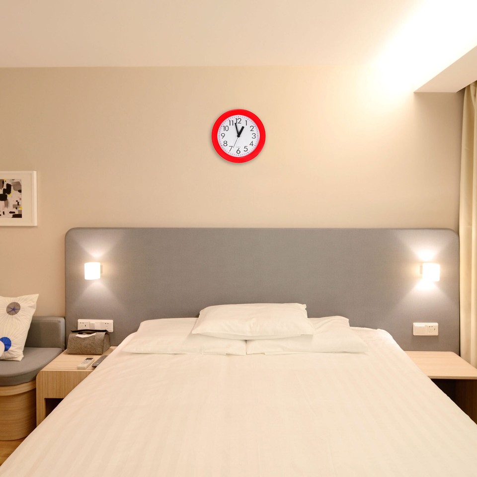 9 Inch Wall Clock, Quartz Battery Operated Silent Round Wall Clocks ...