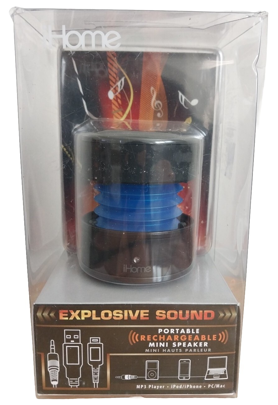 iHome Speaker N3288 Portable Rechargeable Mini Box Explosive Sound Blue ...
