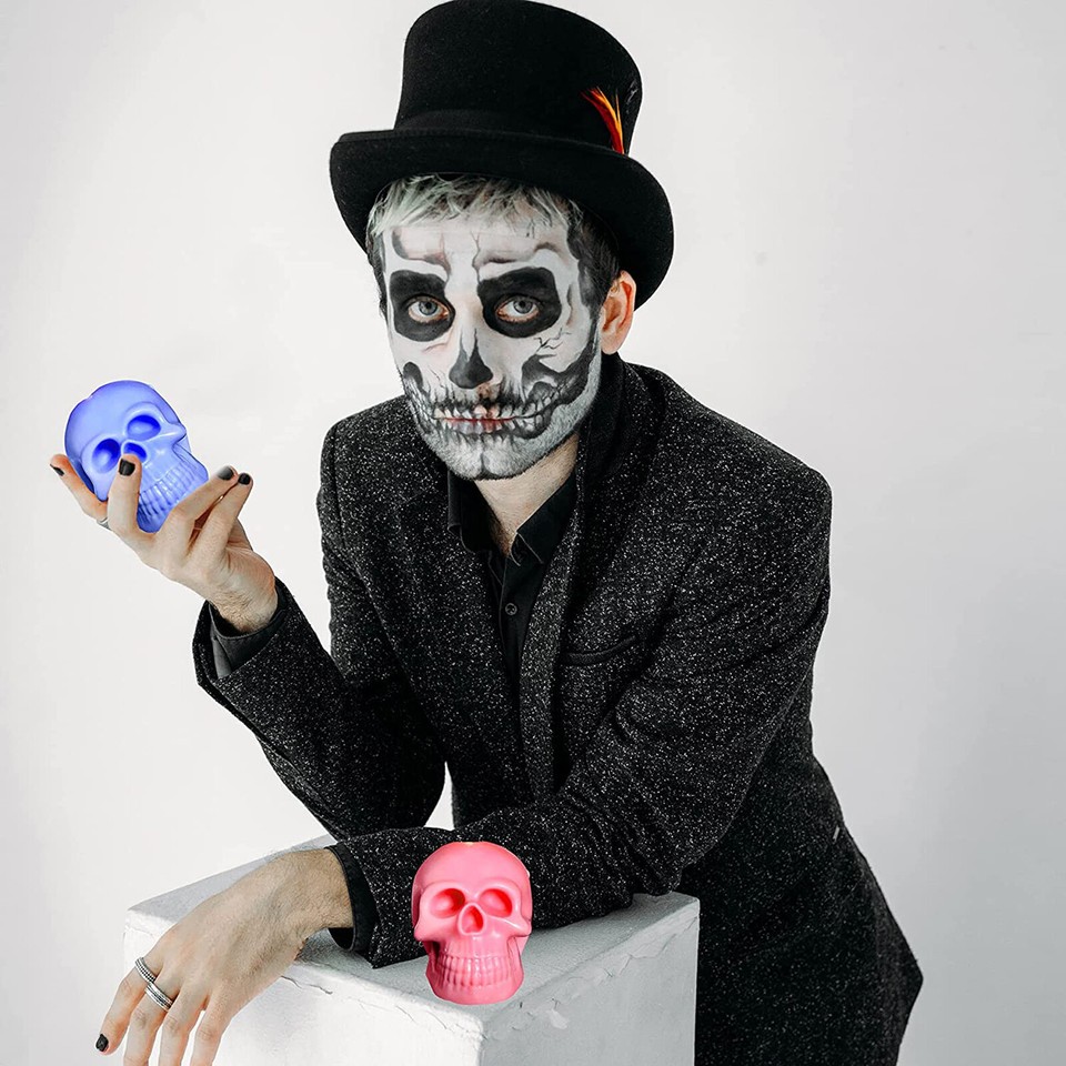 Skull Shape Mould DIY Candle Making Wax Silicone Mold Form Template ...