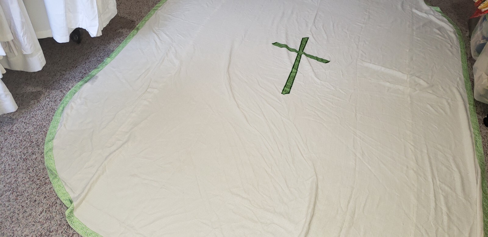 BEAUTIFUL CRAFTED FUNERAL PALL 9.5' L X 6.5' W CASKET COFFIN COVER ...