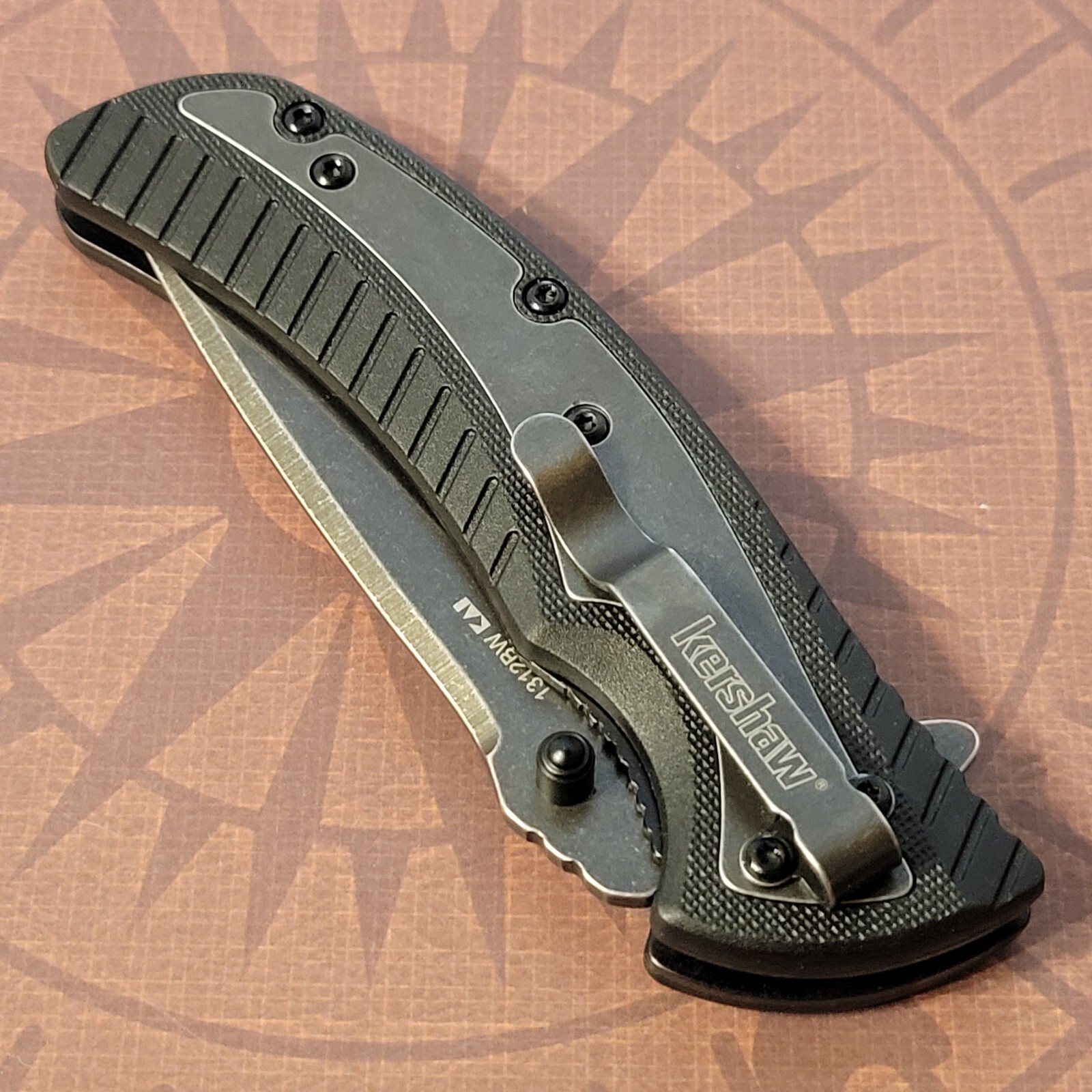 Kershaw Knife Model 1312BW Scrip Assisted Opening Tactical Liner Lock ...