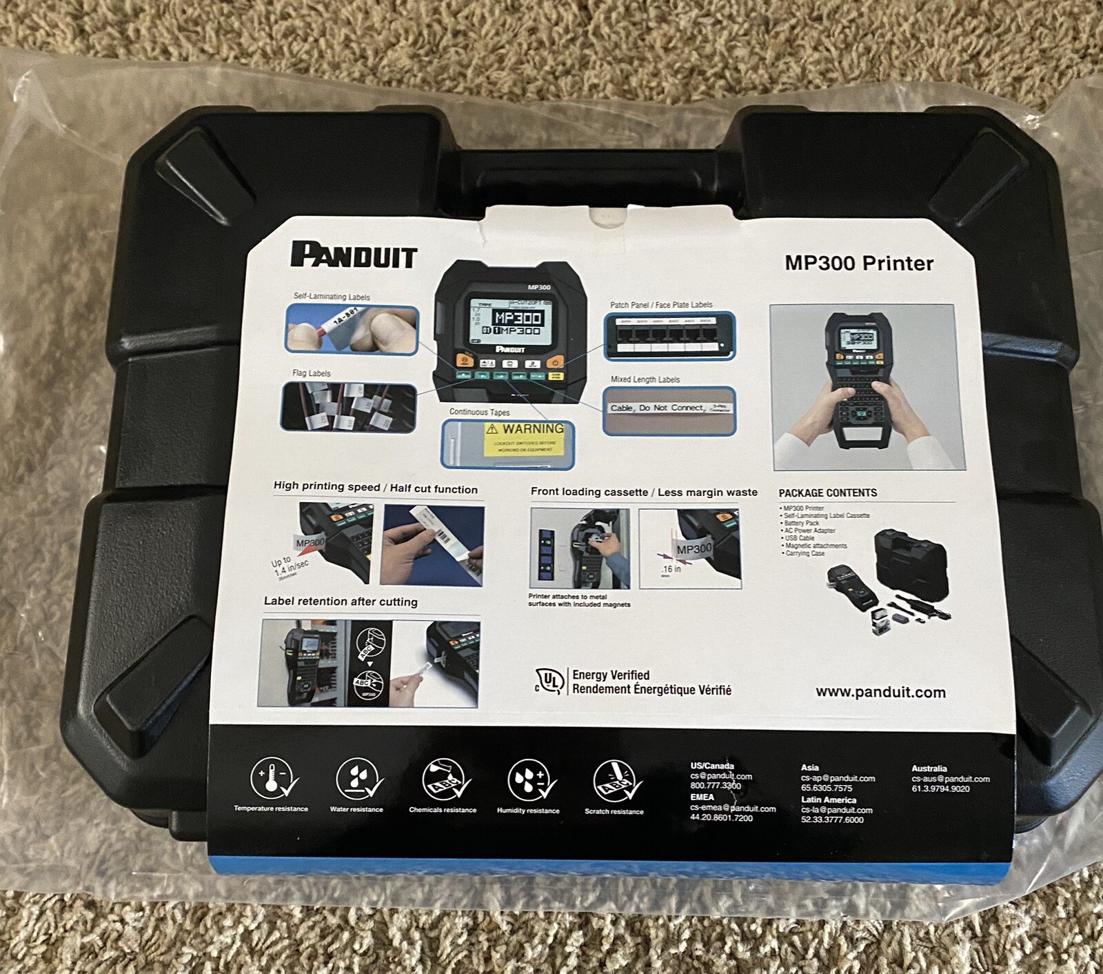 Panduit Monochrome Mobile Thermal Transfer Portable Label Printer MP300 ...