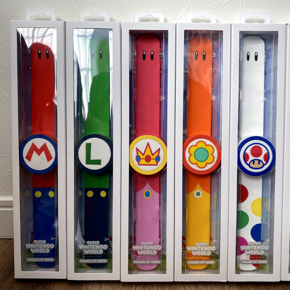 USJ Mario Power Up Band Complete 8 set Amiibo Super Nintendo World ...