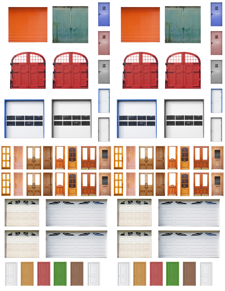 N Scale Doors and Windows Model Train Scenery Sheets – Five 8.5x11 ...