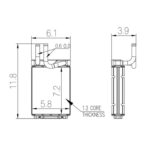 HVAC Heater Core TYC 96124 | eBay